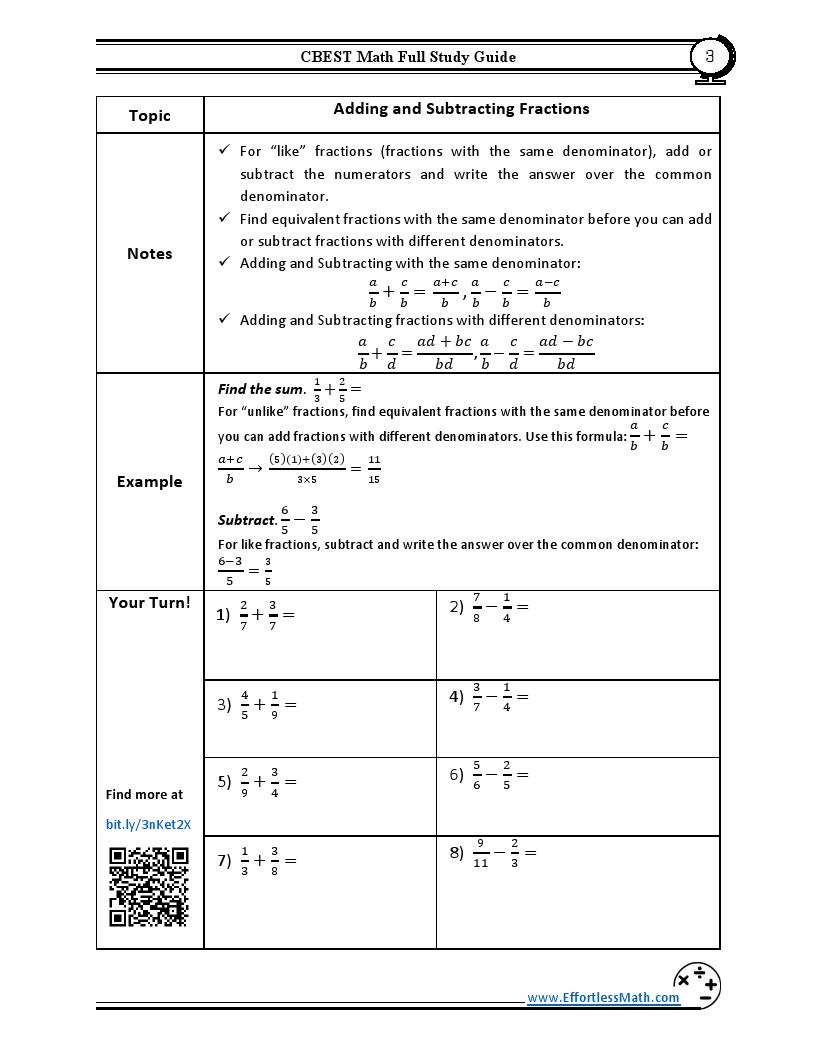 CBEST Math Full Study Guide: Comprehensive Review + Practice Tests ...