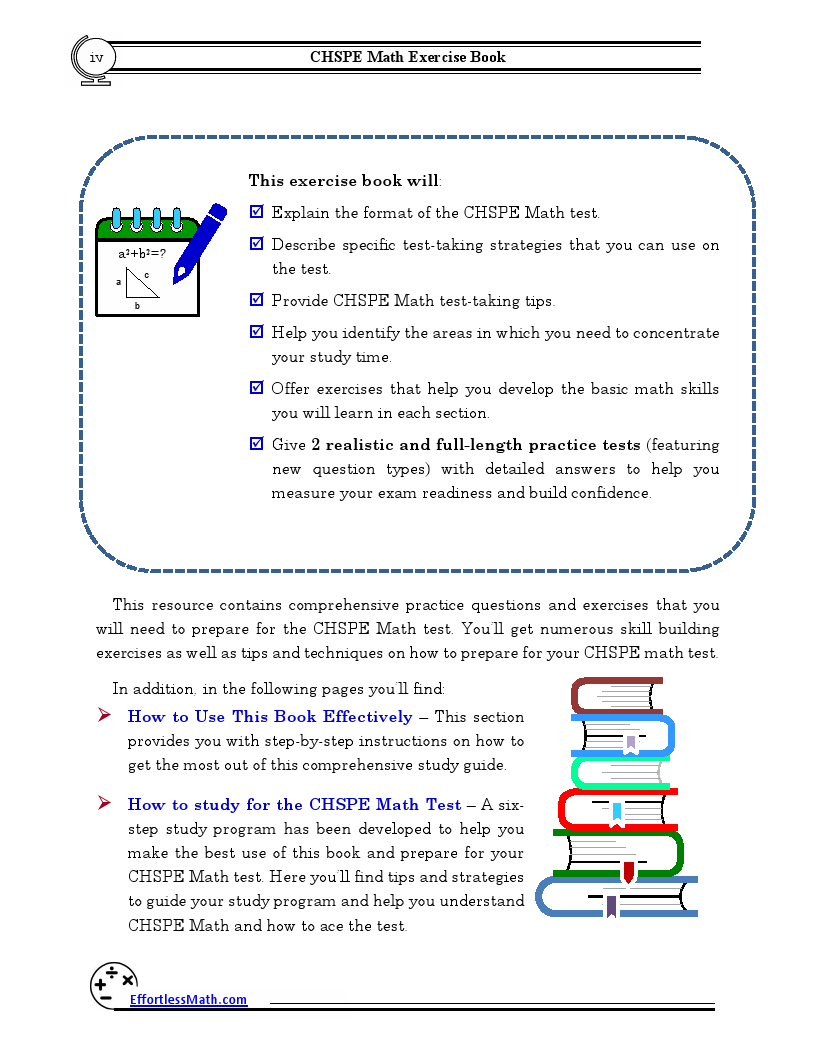 CHSPE Math Exercise Book: A Comprehensive Workbook + CHSPE Math ...