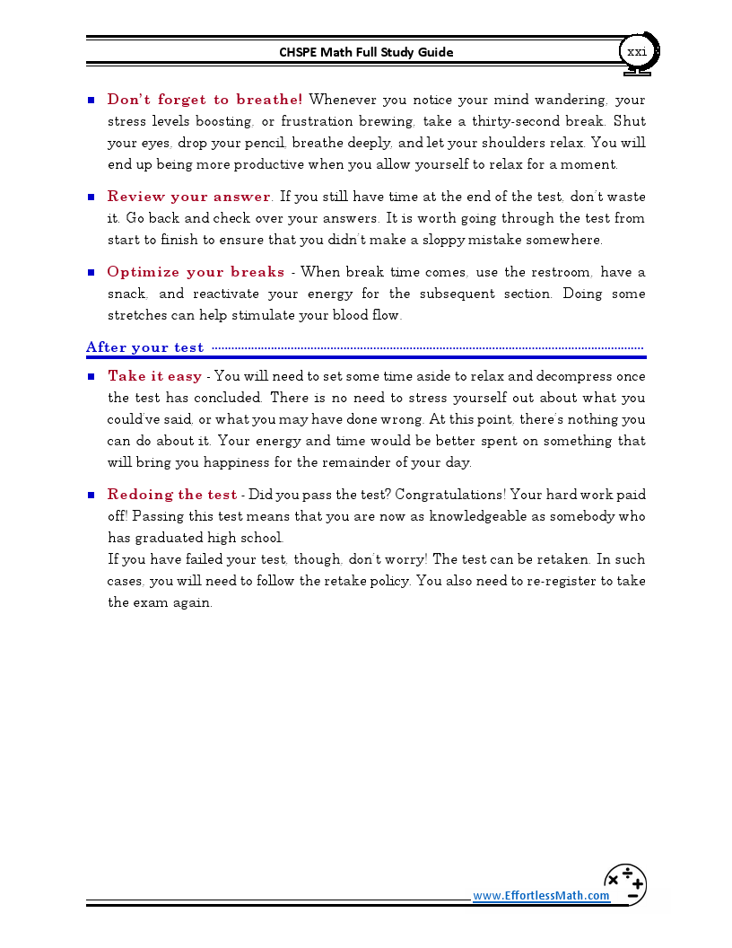 CHSPE Math Full Study Guide: Comprehensive Review + Practice Tests ...