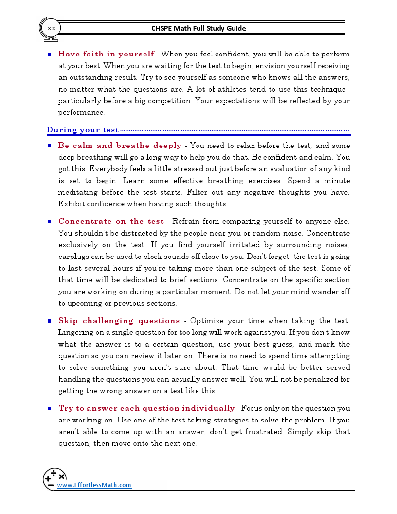 CHSPE Math Full Study Guide: Comprehensive Review + Practice Tests ...