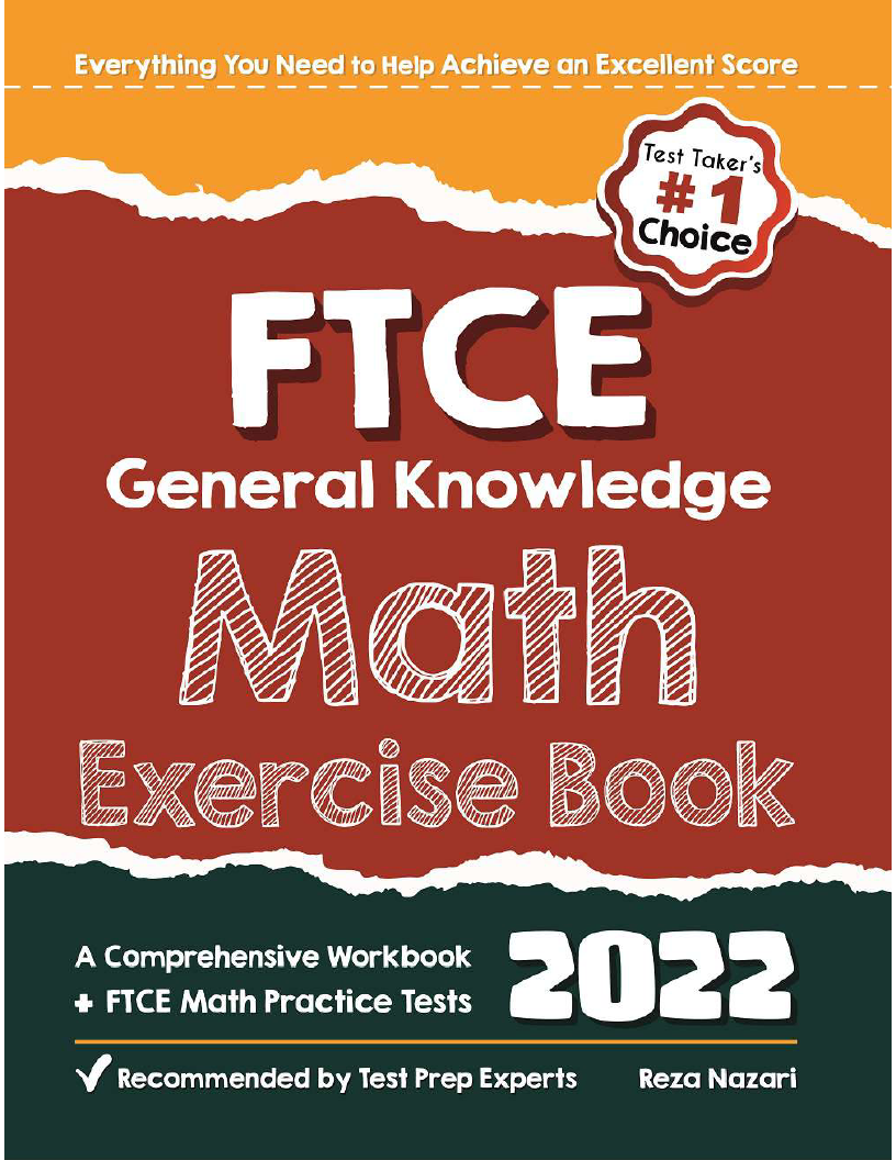 FTCE Math Exercise Book: A Comprehensive Workbook + FTCE Math Practice ...