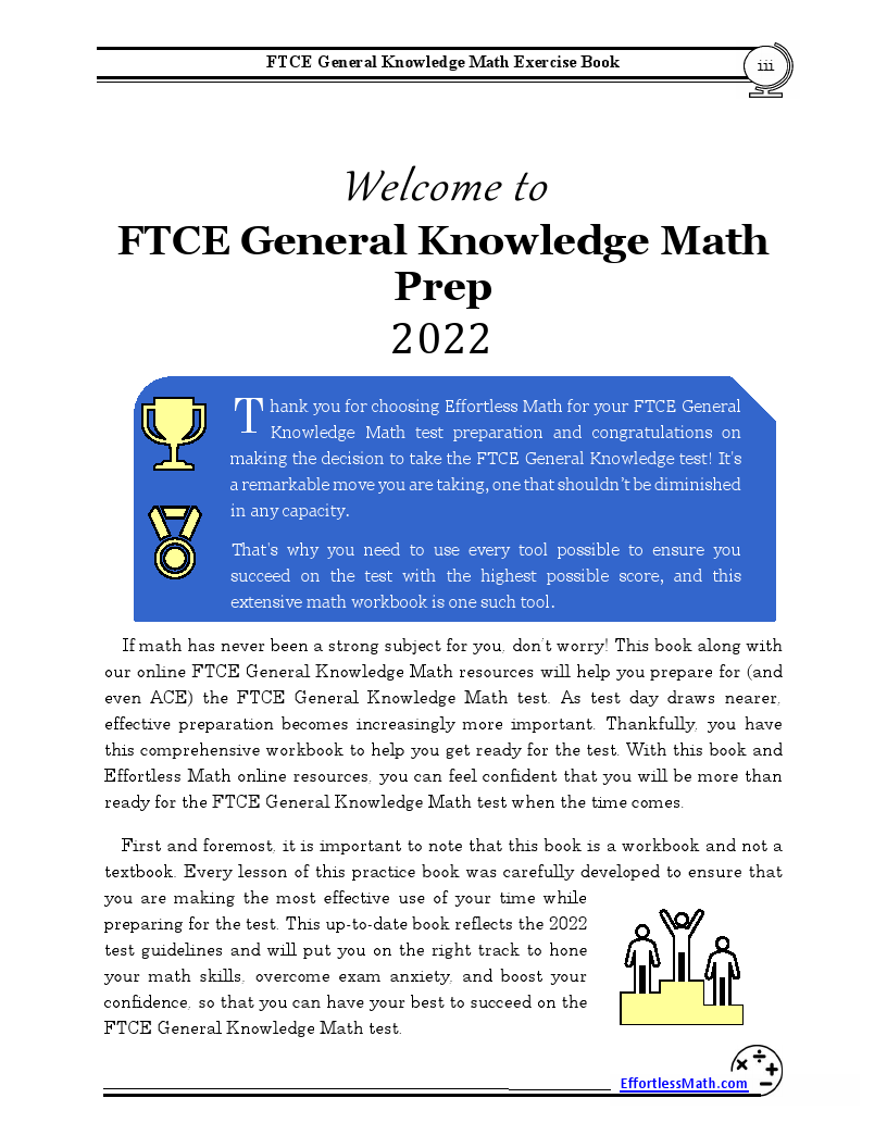 FTCE Math Exercise Book: A Comprehensive Workbook + FTCE Math Practice ...