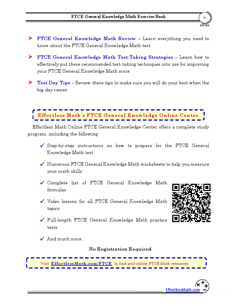 FTCE Math Exercise Book: A Comprehensive Workbook + FTCE Math Practice ...