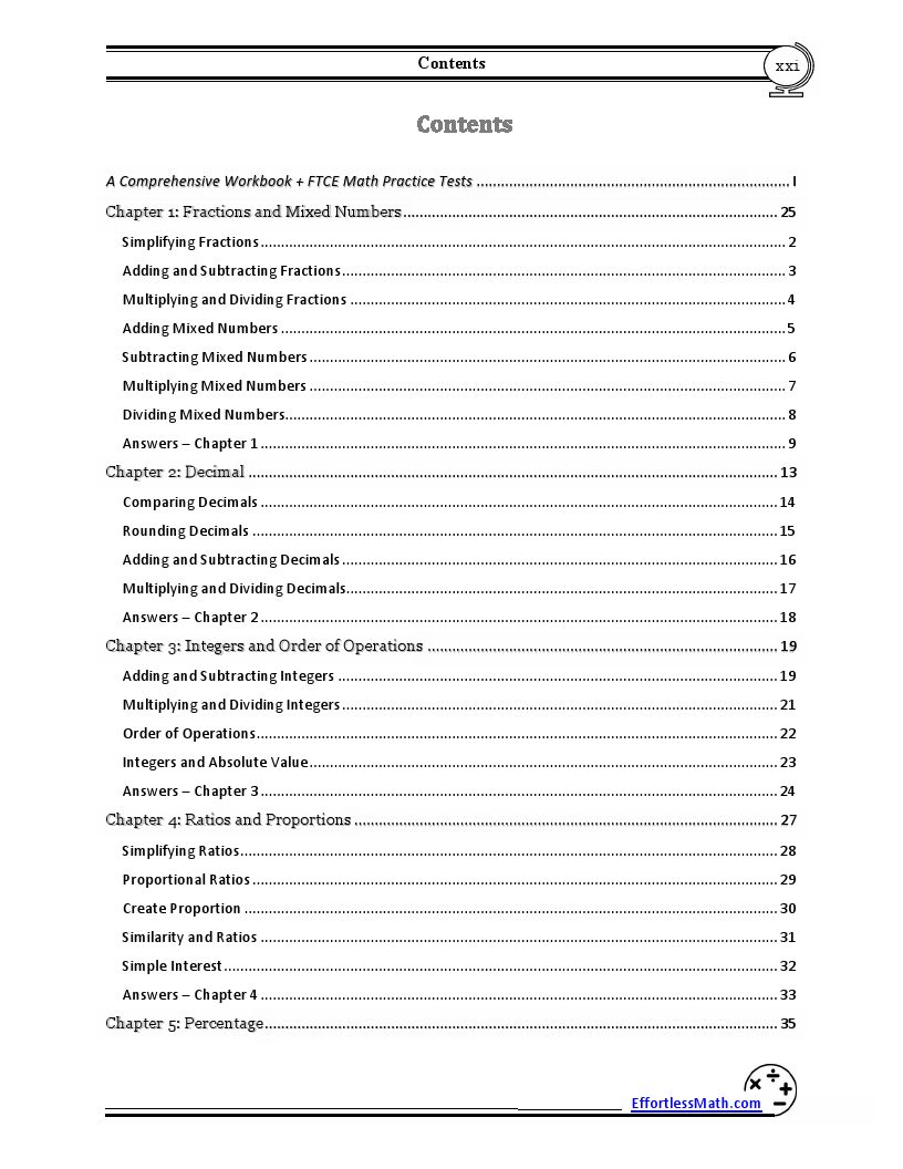 FTCE Math Exercise Book: A Comprehensive Workbook + FTCE Math Practice ...