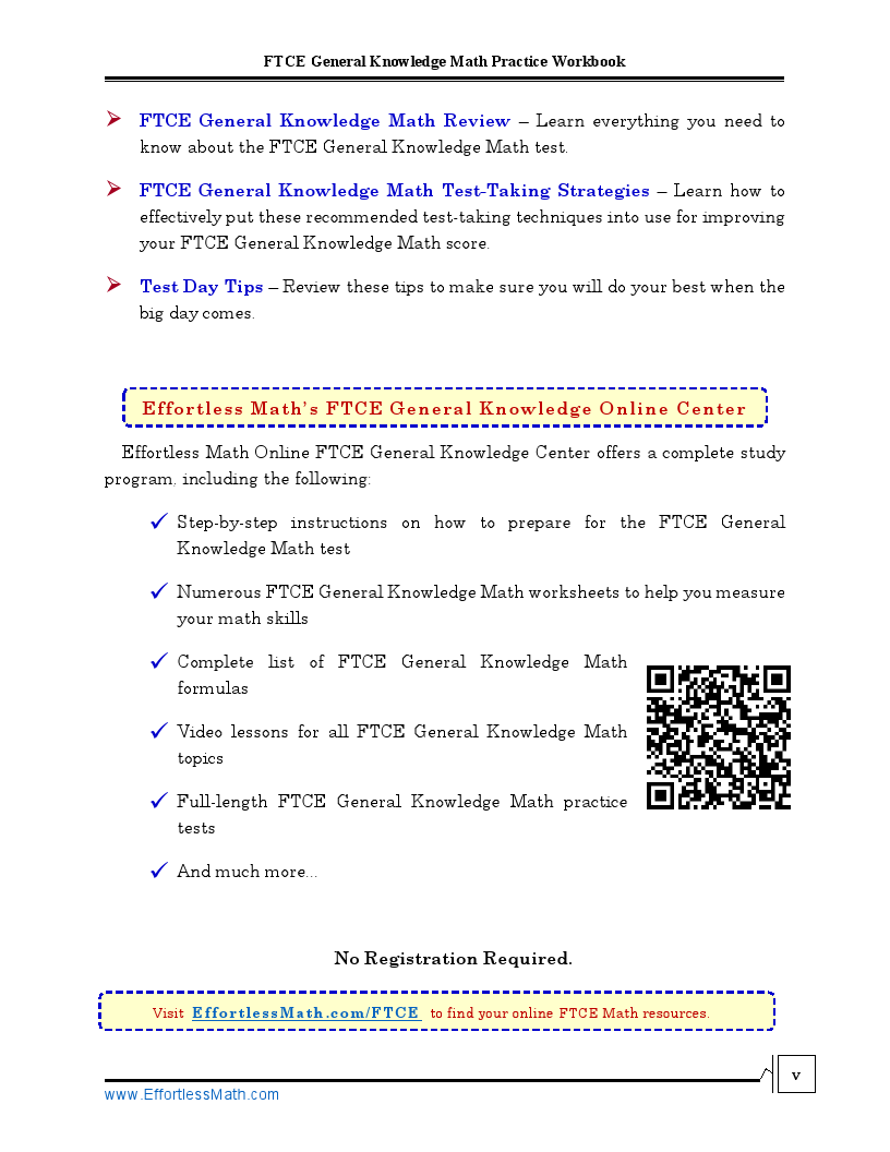 FTCE General Knowledge Math Practice Workbook 2025: The Most ...
