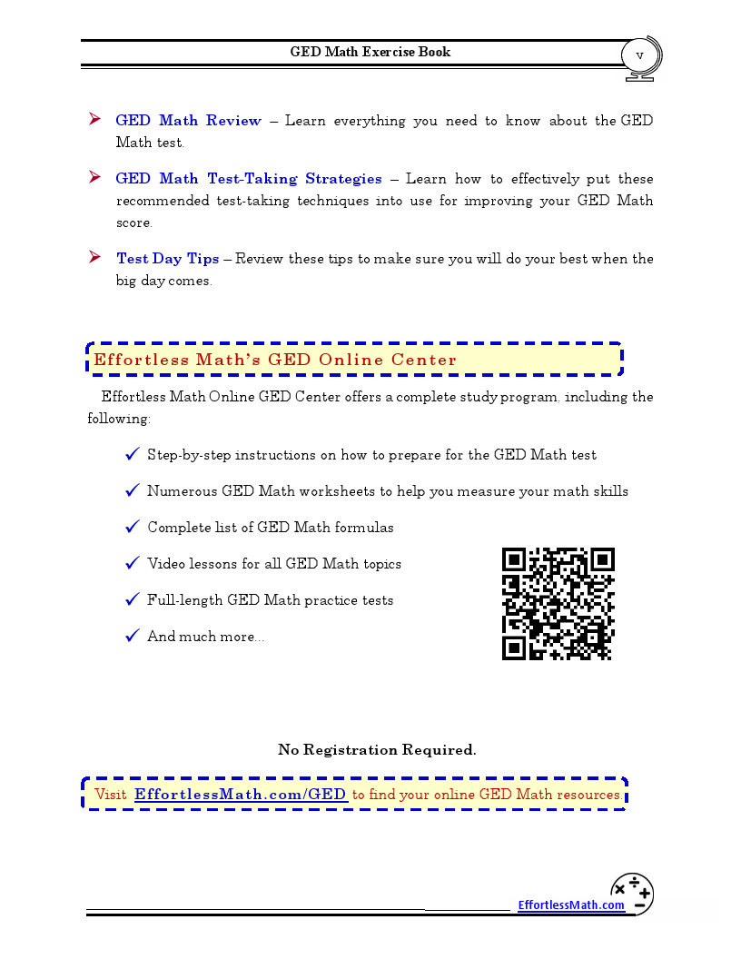 GED Math Exercise Book: A Comprehensive Workbook + GED Math Practice ...