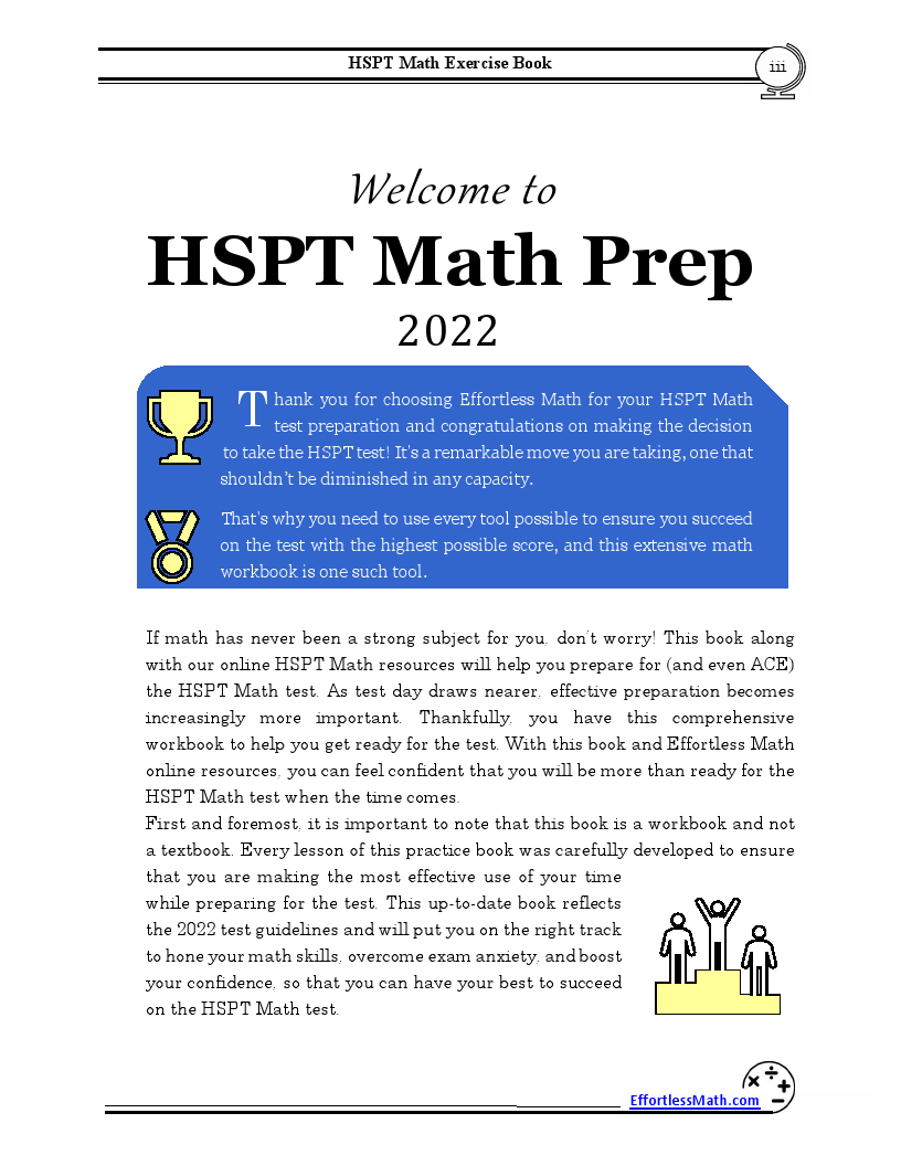 HSPT Math Exercise Book: A Comprehensive Workbook + HSPT Math Practice ...