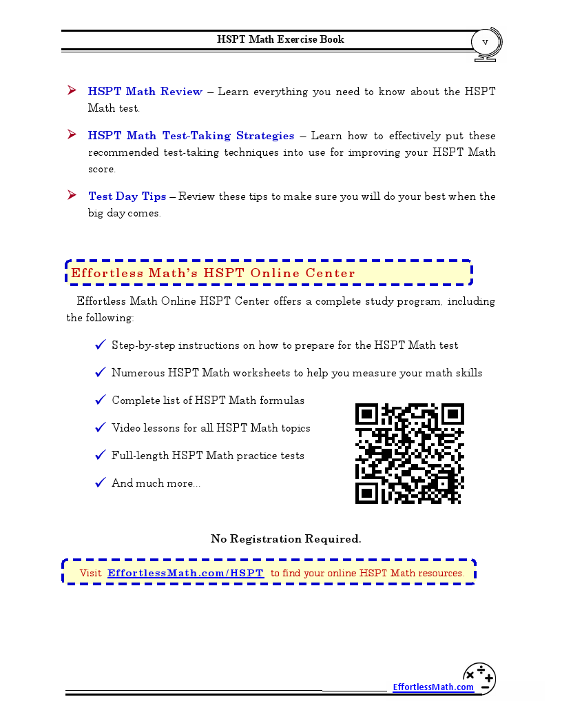HSPT Math Exercise Book: A Comprehensive Workbook + HSPT Math Practice ...