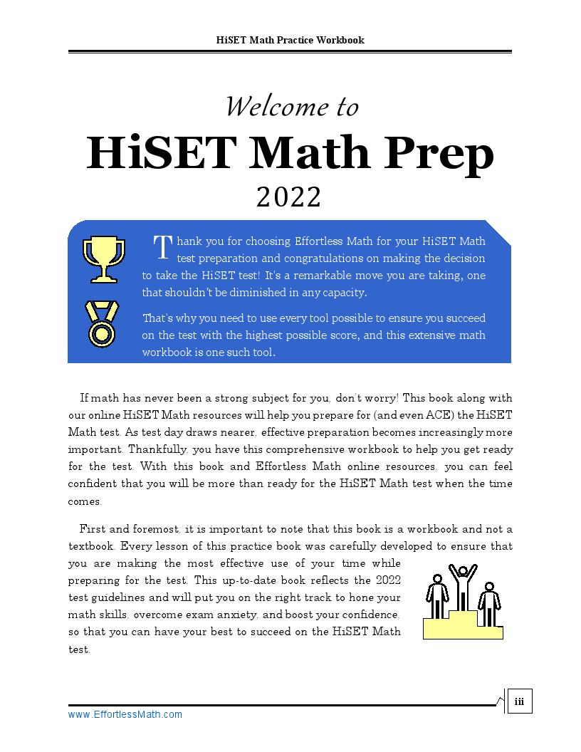 HiSET Math Practice Workbook 2024: The Most Comprehensive Review for ...