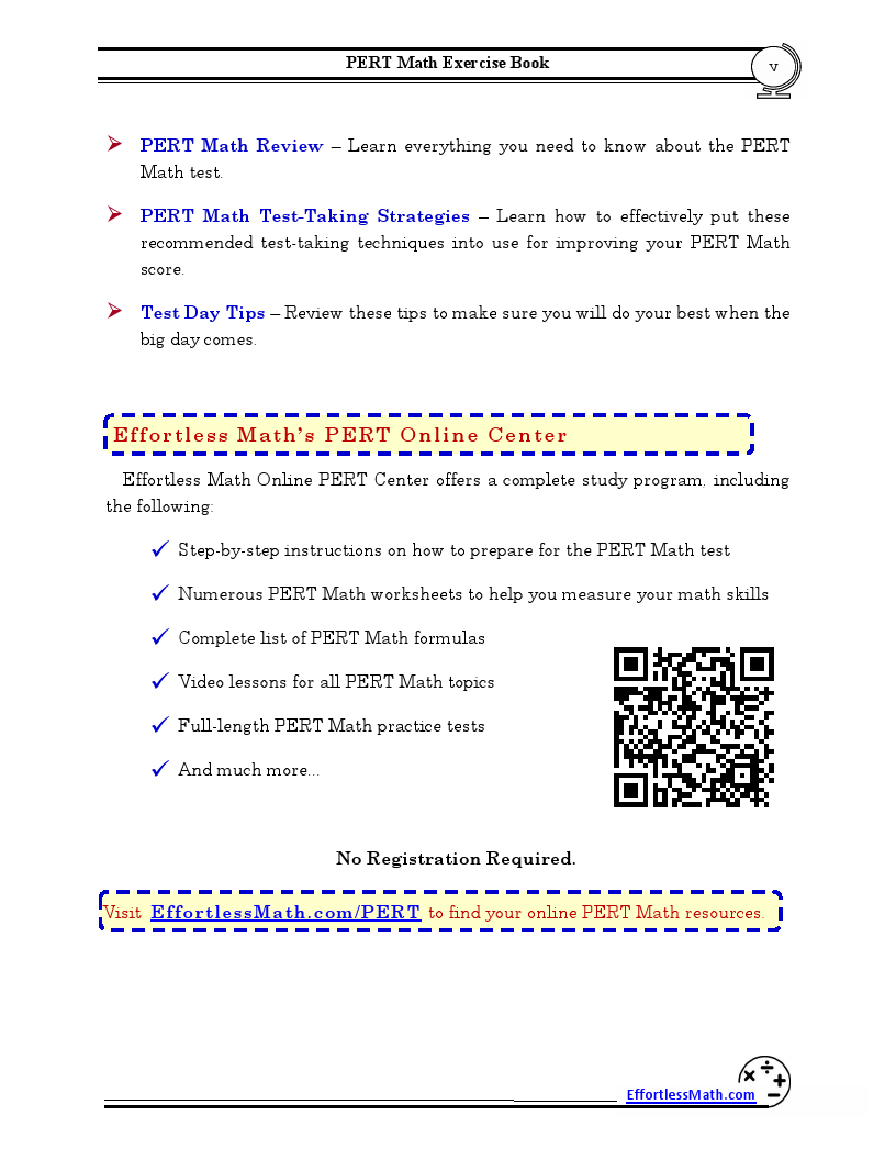 PERT Math Exercise Book: A Comprehensive Workbook + PERT Math Practice ...