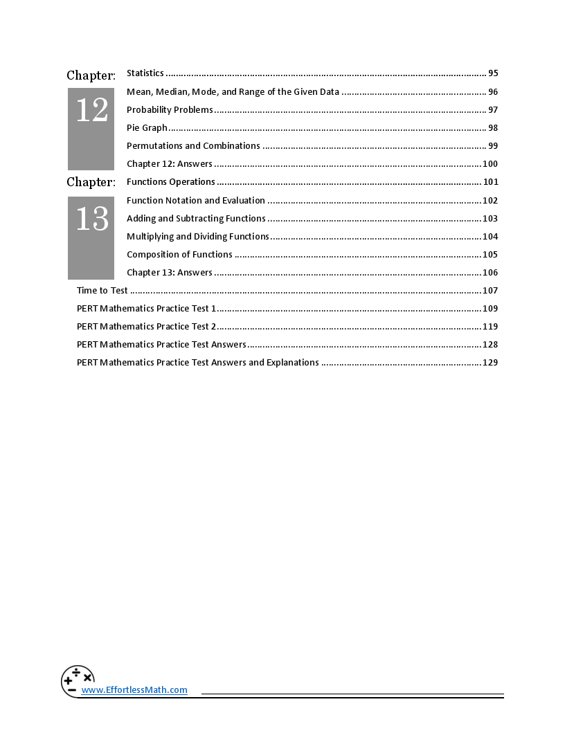 PERT Math Full Study Guide: Comprehensive Review + Practice Tests ...