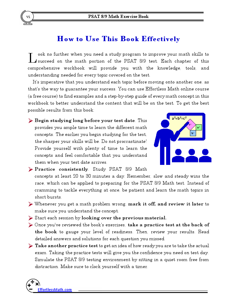 PSAT 8/9 Math Exercise Book: A Comprehensive Workbook + PSAT 8/9 Math ...