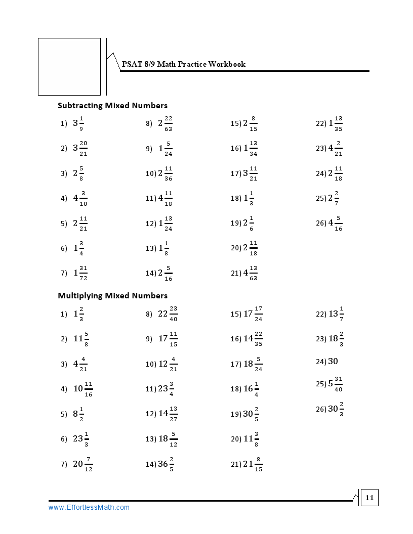 PSAT 8/9 Math Practice Workbook: The Most Comprehensive Review for the ...