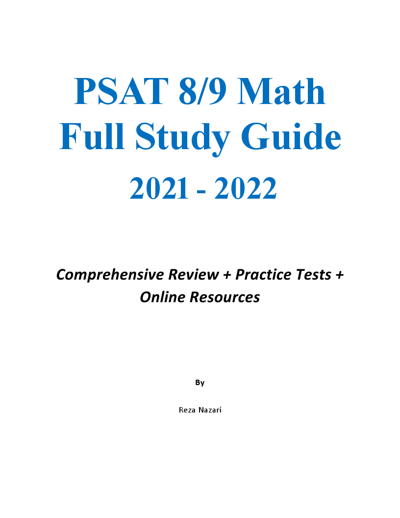 PSAT 8/9 Math Full Study Guide: Comprehensive Review + Practice Tests ...