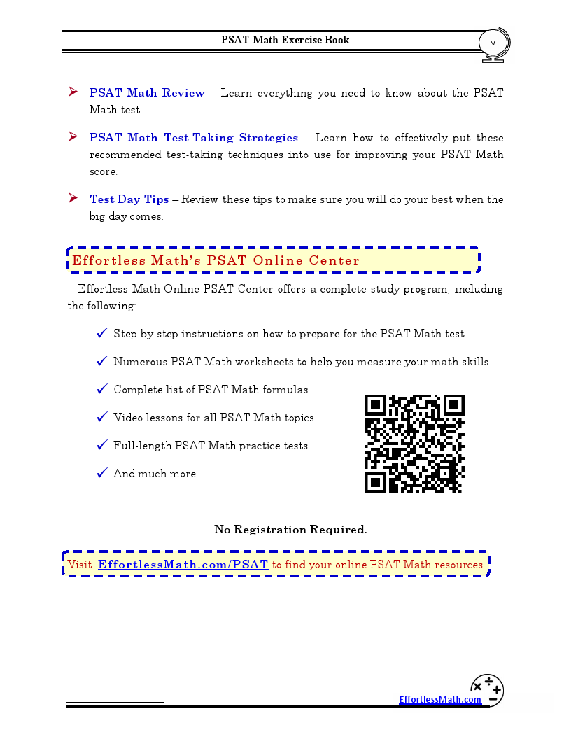 PSAT Math Exercise Book: A Comprehensive Workbook + PSAT Math Practice ...