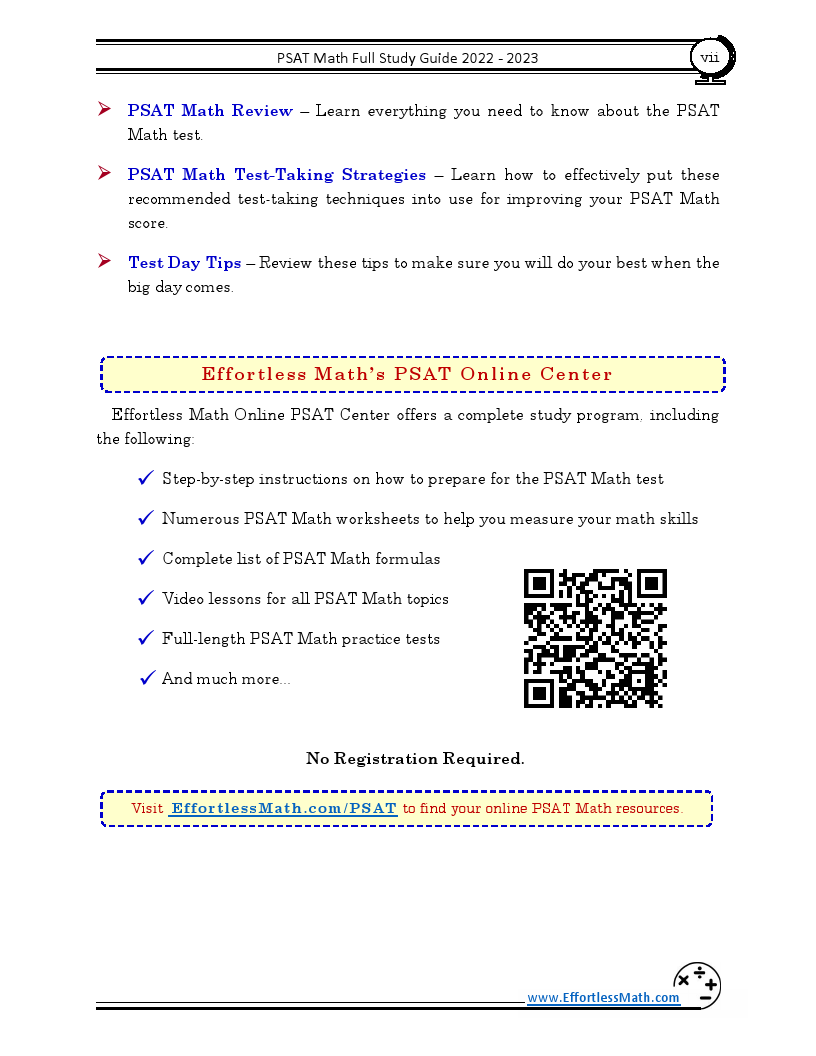 PSAT Math Full Study Guide: Comprehensive Review + Practice Tests ...