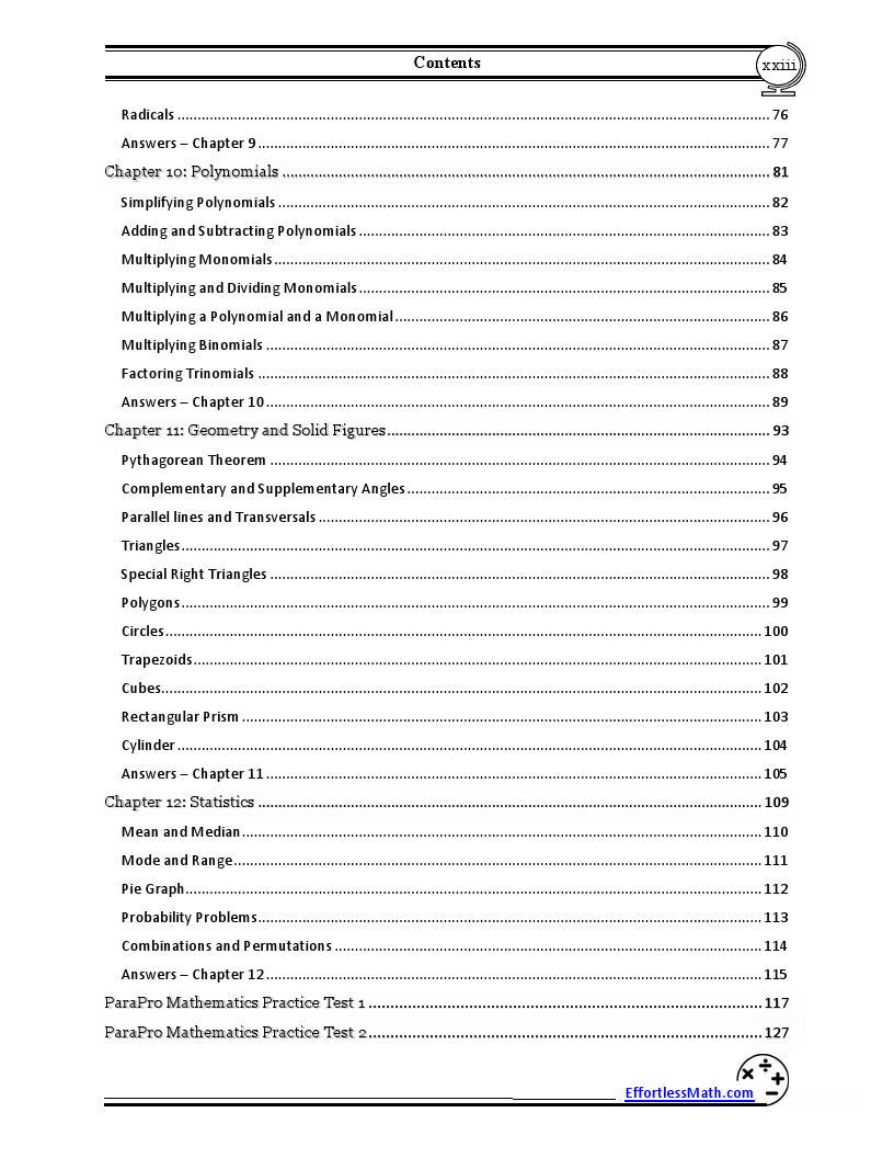 ParaPro Math Exercise Book: A Comprehensive Workbook + ParaPro Math ...