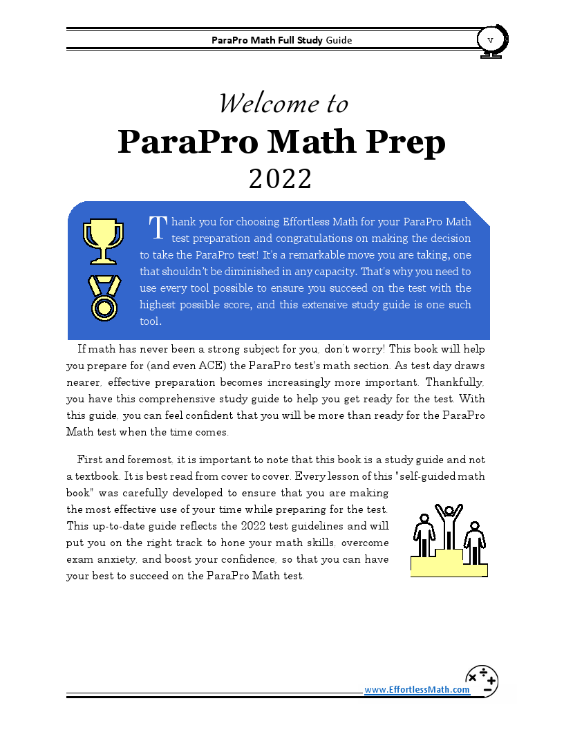 ParaPro Math Full Study Guide: Comprehensive Review + Practice Tests ...