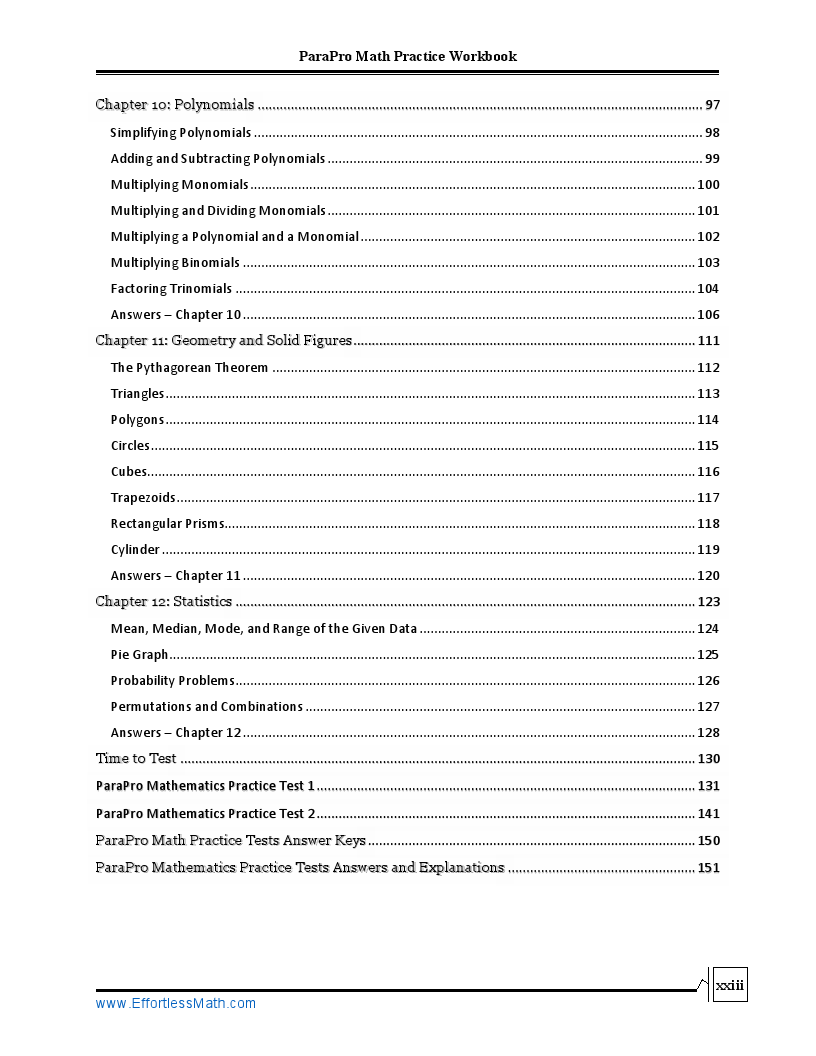 ParaPro Math Practice Workbook 2025: The Most Comprehensive Review for ...