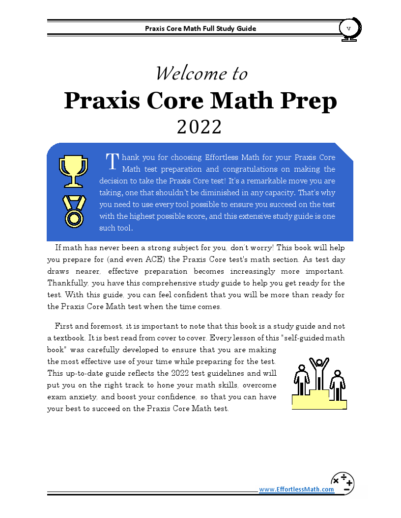 Praxis Core Math Full Study Guide: Comprehensive Review + Practice ...