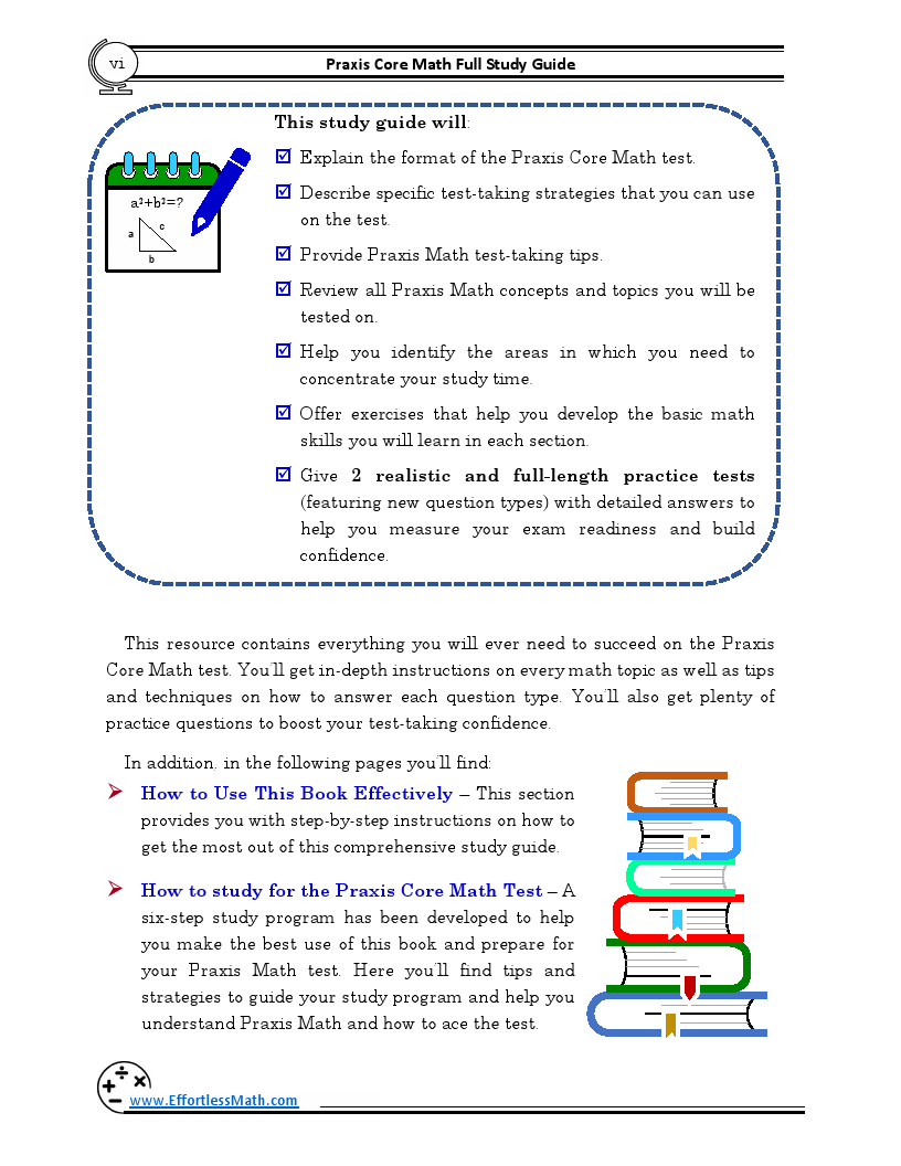 Praxis Core Math Full Study Guide: Comprehensive Review + Practice ...