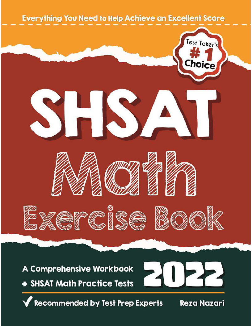 SHSAT Math Exercise Book: A Comprehensive Workbook +SHSAT Math Practice ...