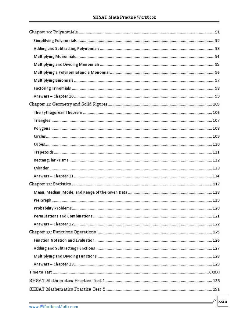 SHSAT Math Practice Workbook 2024: The Most Comprehensive Review for ...