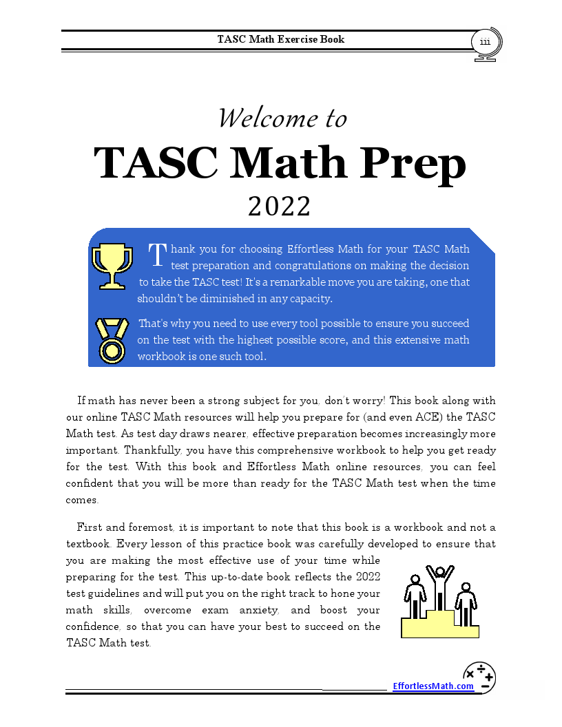 TASC Math Exercise Book: A Comprehensive Workbook + TASC Math Practice ...