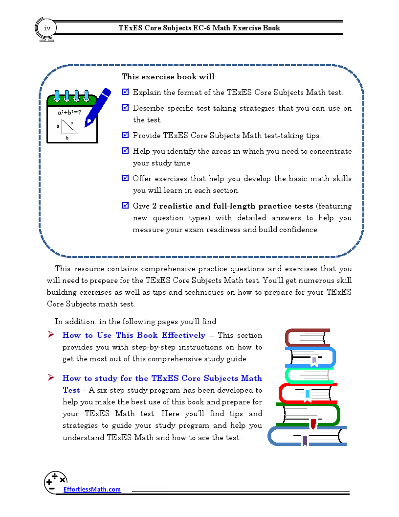 TExES Core Subjects EC-6 Math Exercise Book: A Comprehensive Workbook ...