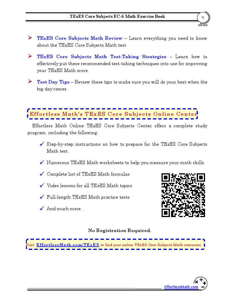 TExES Core Subjects EC-6 Math Exercise Book: A Comprehensive Workbook ...