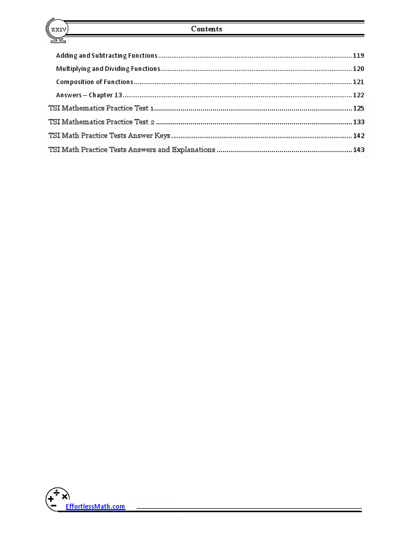 TSI Math Exercise Book: A Comprehensive Workbook + TSI Math Practice ...