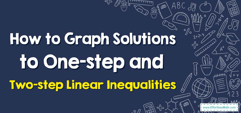How to Graph Solutions to One-step and Two-step Linear Inequalities ...