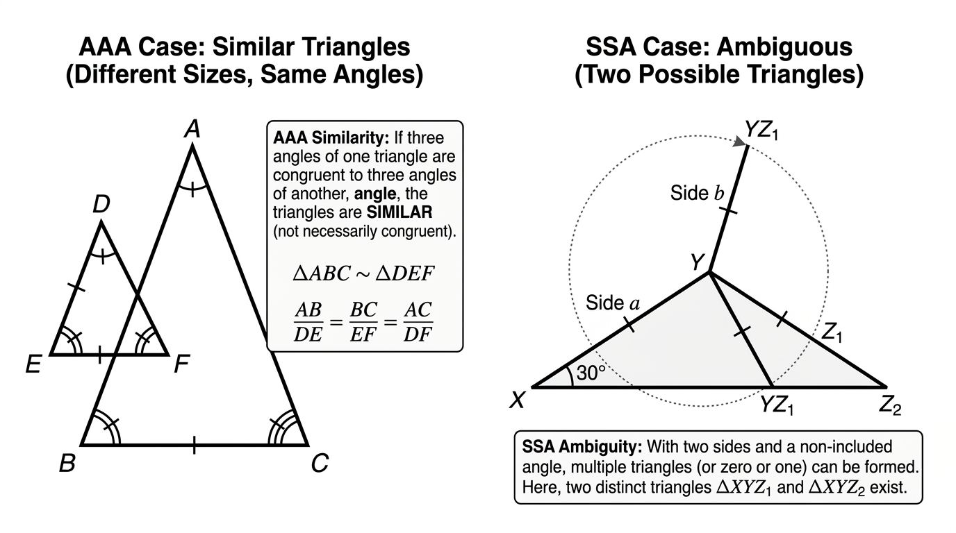 Why do AAA or SSA Not Prove Congruence? - Effortless Math: We Help ...