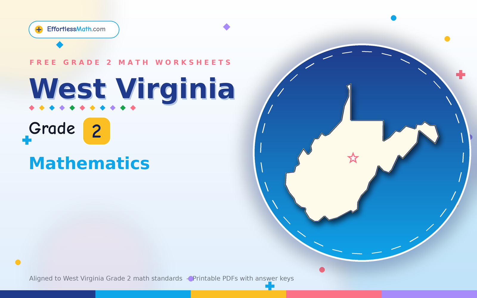 Free Printable Grade 2 Math Worksheets for West Virginia | Effortless Math