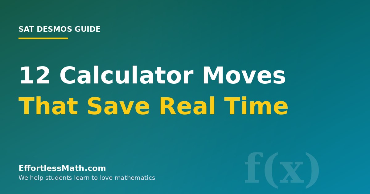 The Desmos Cheat Sheet for SAT Math: 12 Calculator Moves That Save Real ...