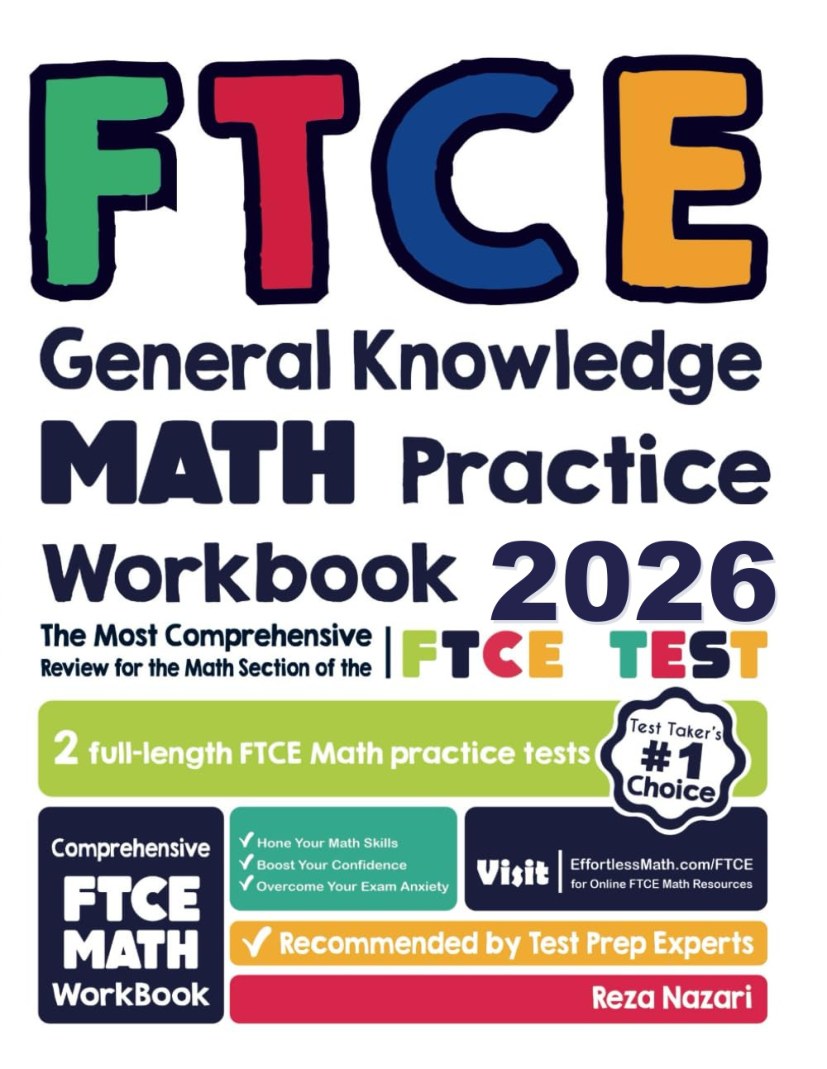 FTCE General Knowledge Math Practice Workbook 2026 PDF Practice ...