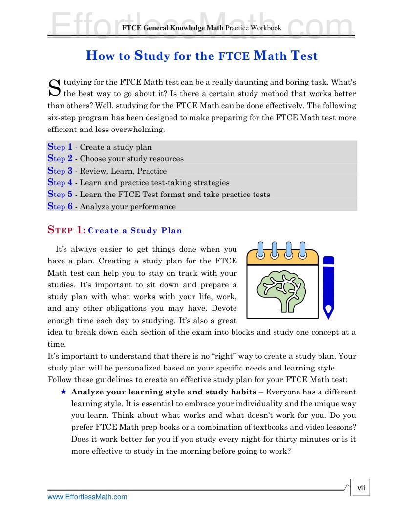 FTCE General Knowledge Math Practice Workbook 2026 PDF Practice ...