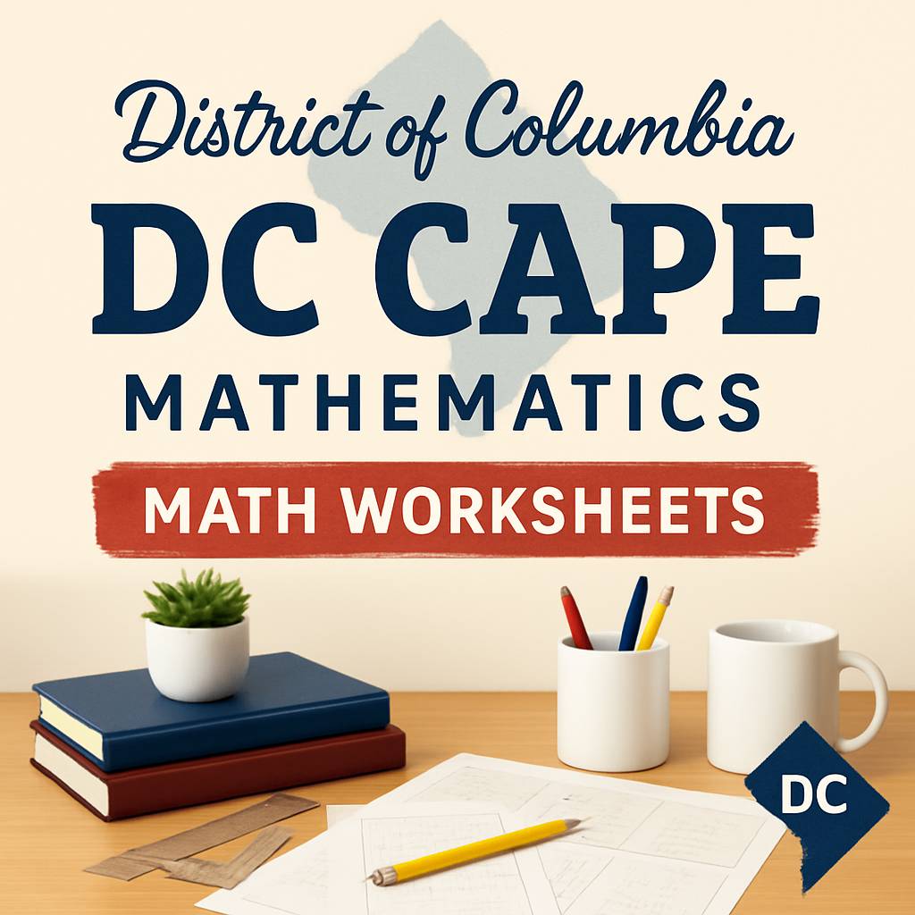 Free Printable Grade 5 Math for District of Columbia DC CAPE Students ...