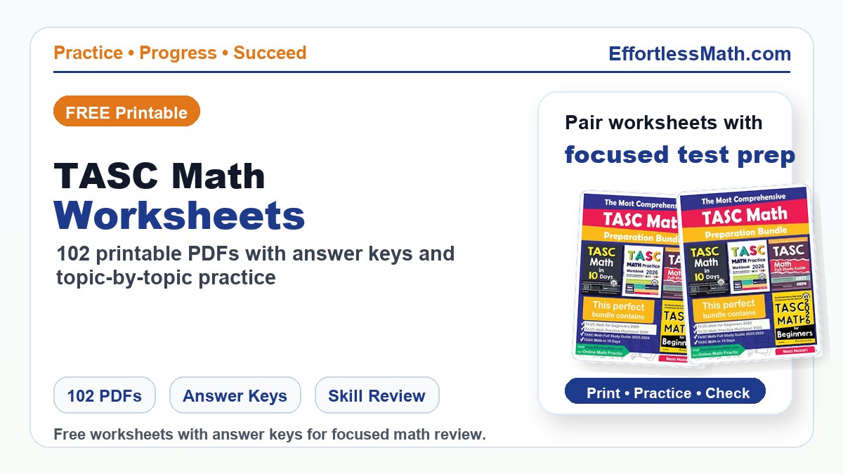 The Best TASC Math Worksheets: FREE & Printable | Effortless Math